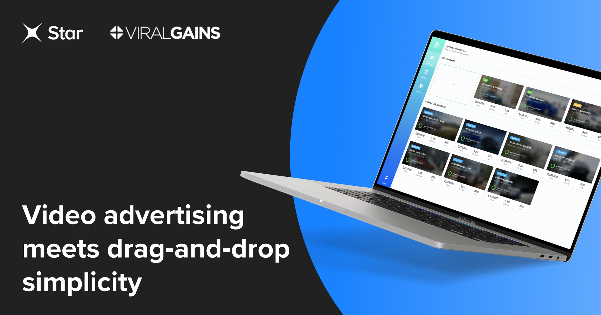 UI/UX design and software development for ViralGains | Star Cases